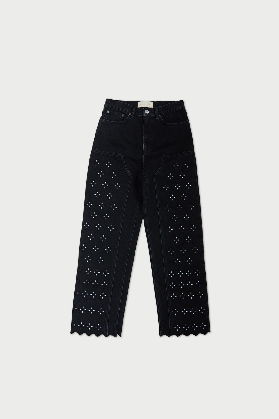 Demi Black Embroidered Pant | Bottoms | Apparel