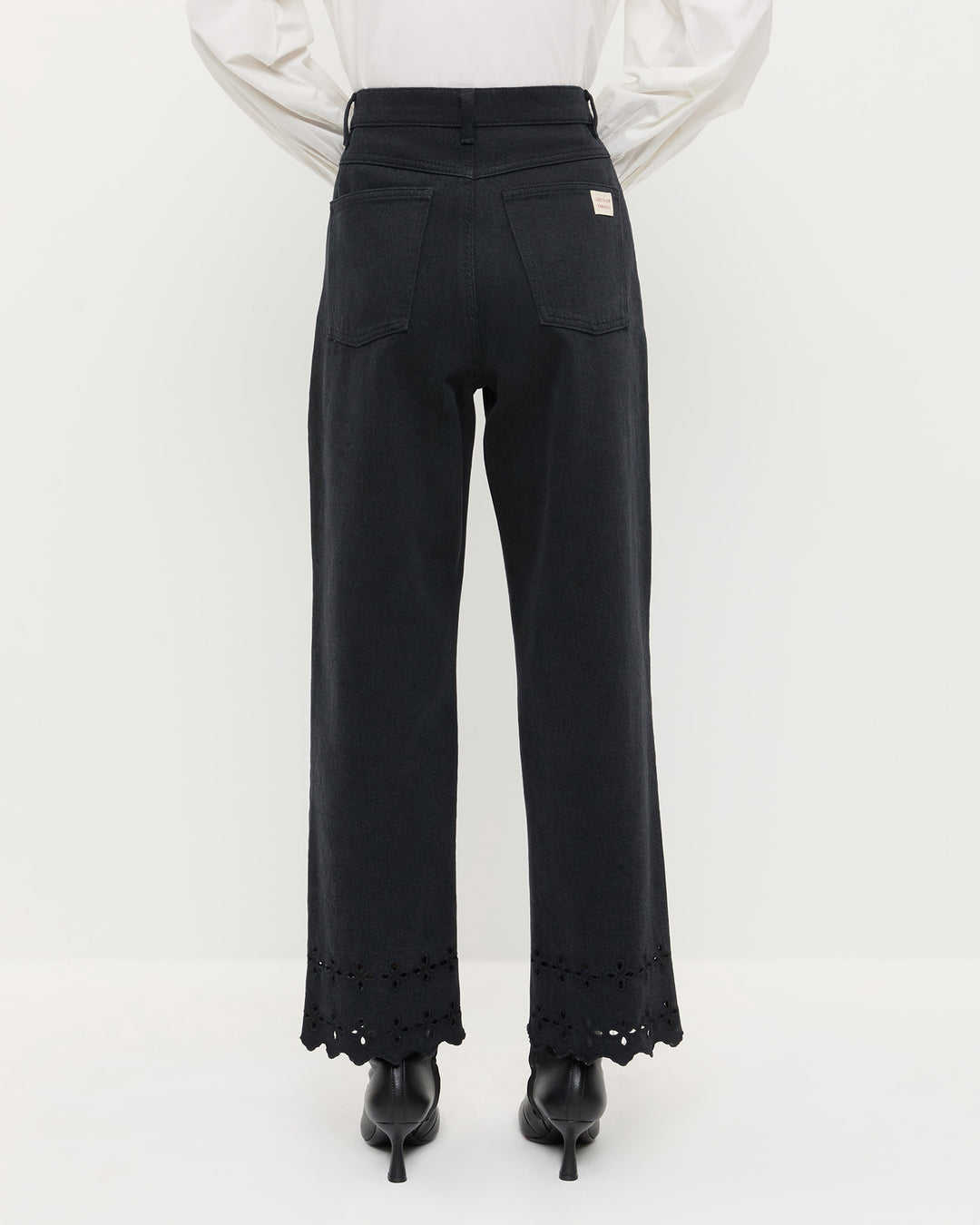 Demi Black Embroidered Pant | Bottoms | Apparel