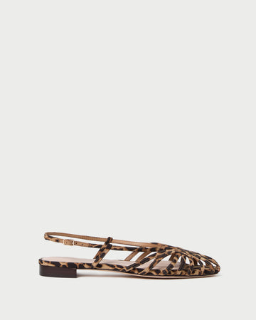 Devon Leopard Slingback Sandal | Flat Sandals | Footwear