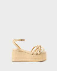 Hudson Natural Raffia Platform Sandal l Flat Sandals l Footwear