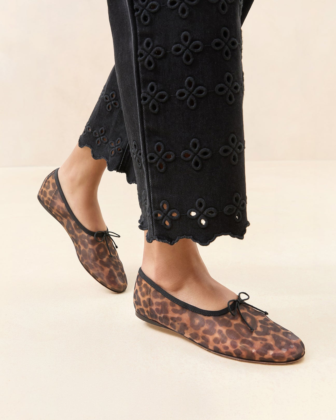 Landon Leopard Mesh Ballet Flat | Flats | Footwear
