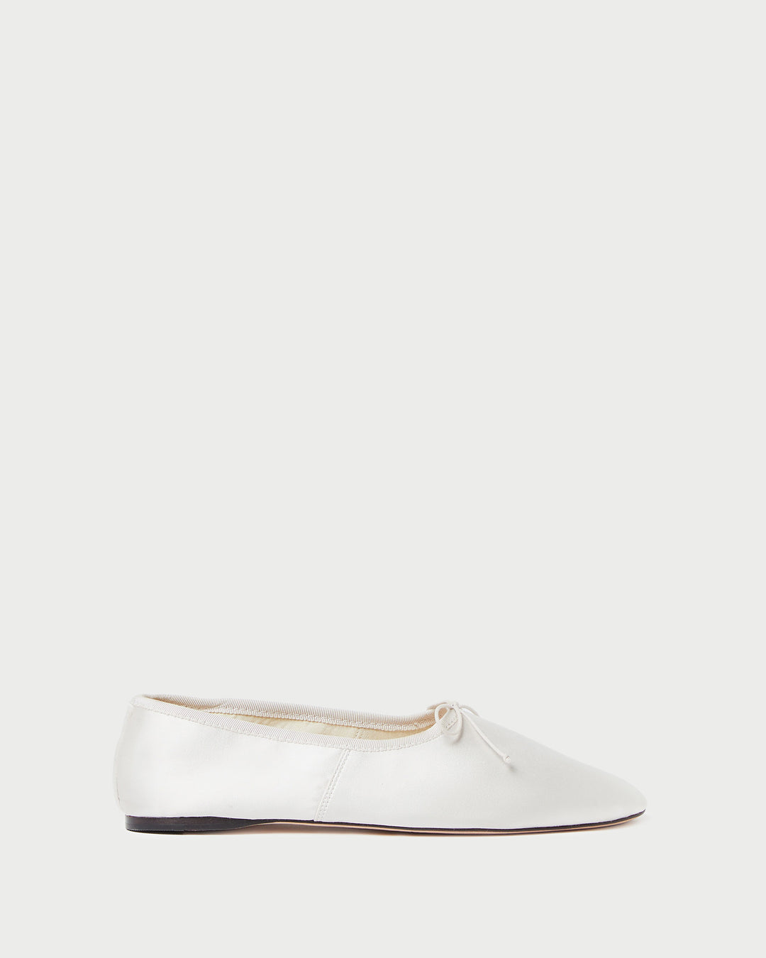 Landon Cream Satin Ballet Flat l Flats l Footwear
