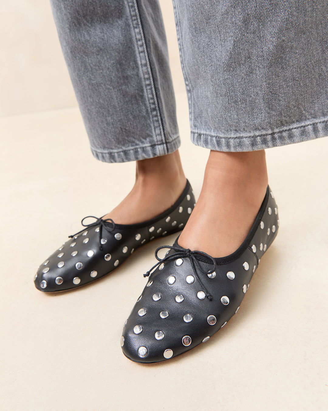 Landon Black/Silver Ballet Flat | Flats | Footwear