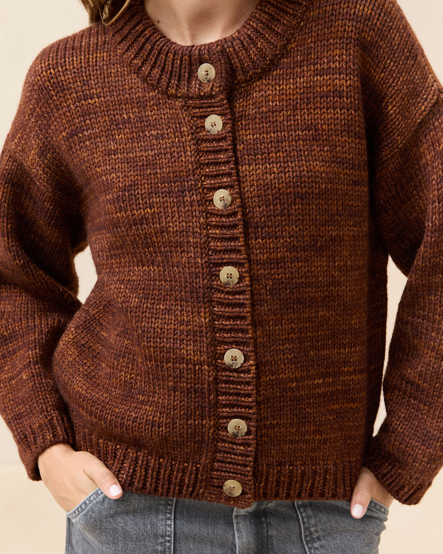 Maddie Red Wool Cardigan | Knitwear | Apparel