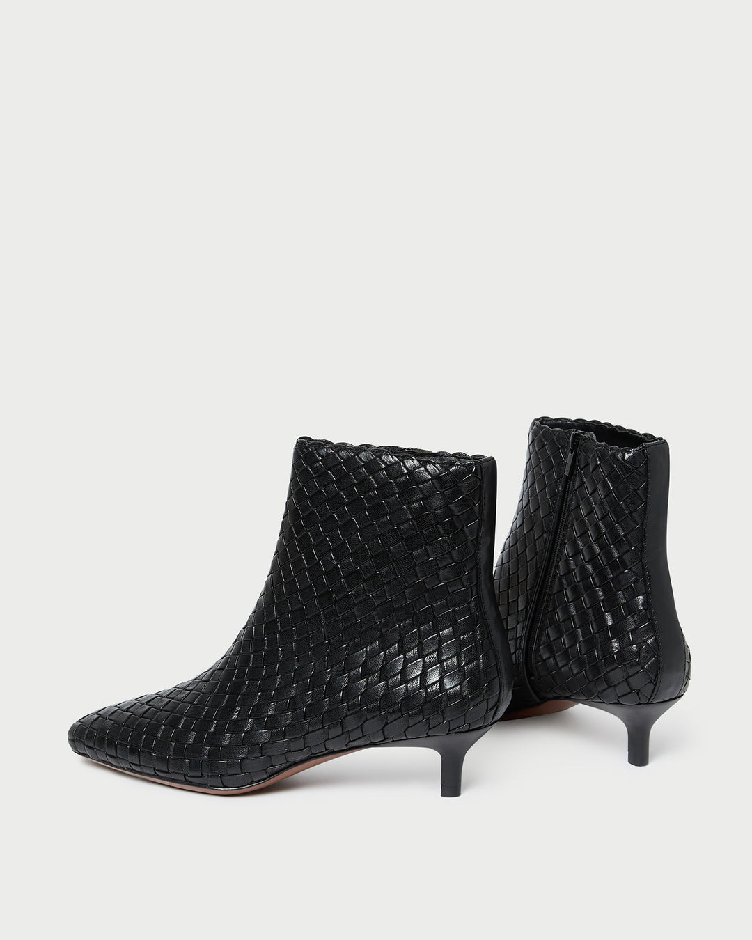 Marcella Black Woven Ankle Boot | Ankle Boots | Footwear