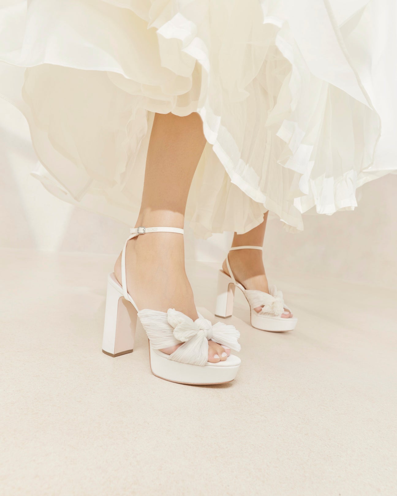 Natalia Pearl Platform Bow Heel | Heeled Sandals | Footwear