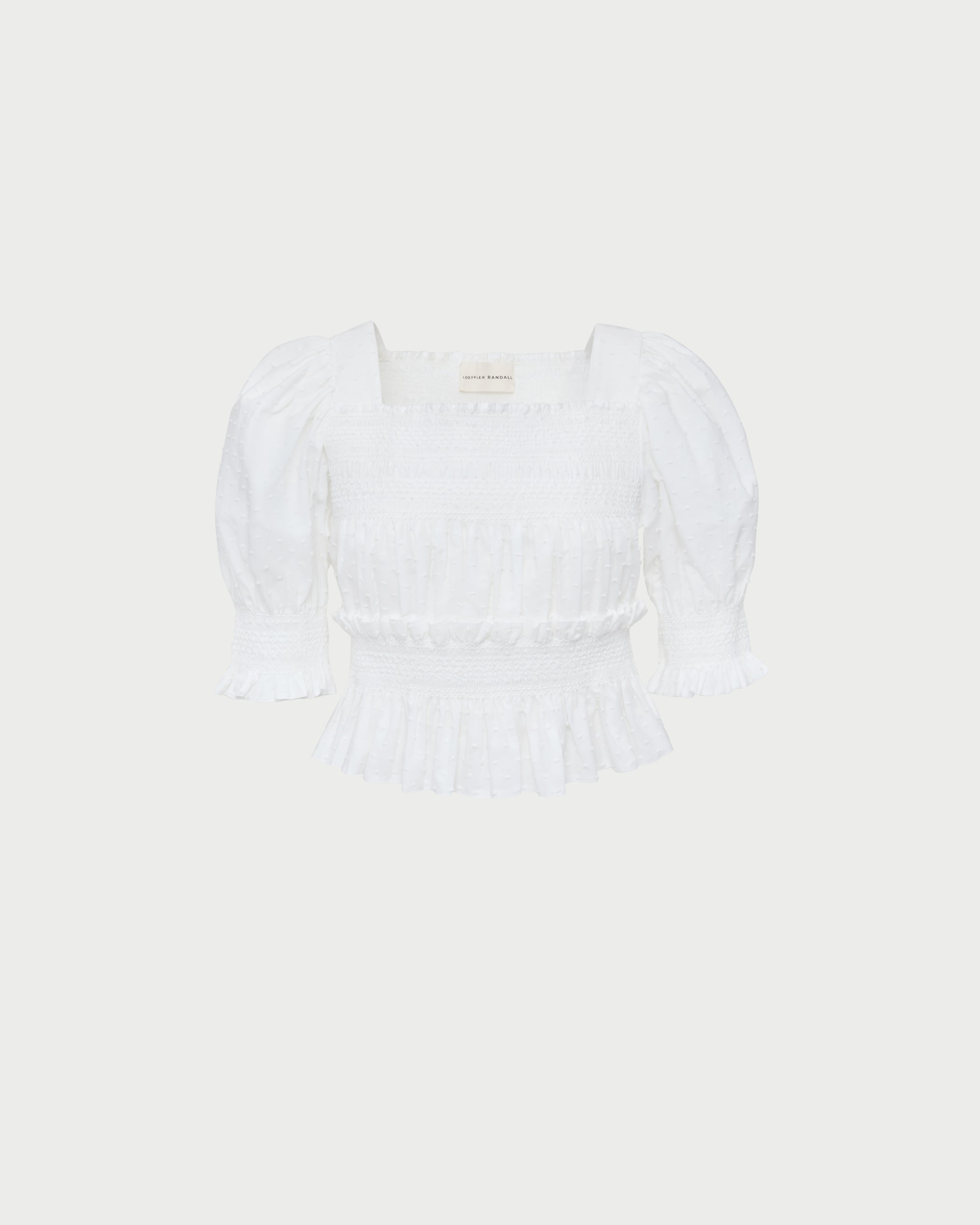 Nicola White Smocked Blouse | Tops | Apparel