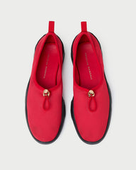 Raina Red/Black Mesh Flat | Flats | Footwear