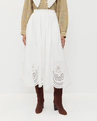 Tinsley Cream Broderie Skirt | Bottoms | Apparel