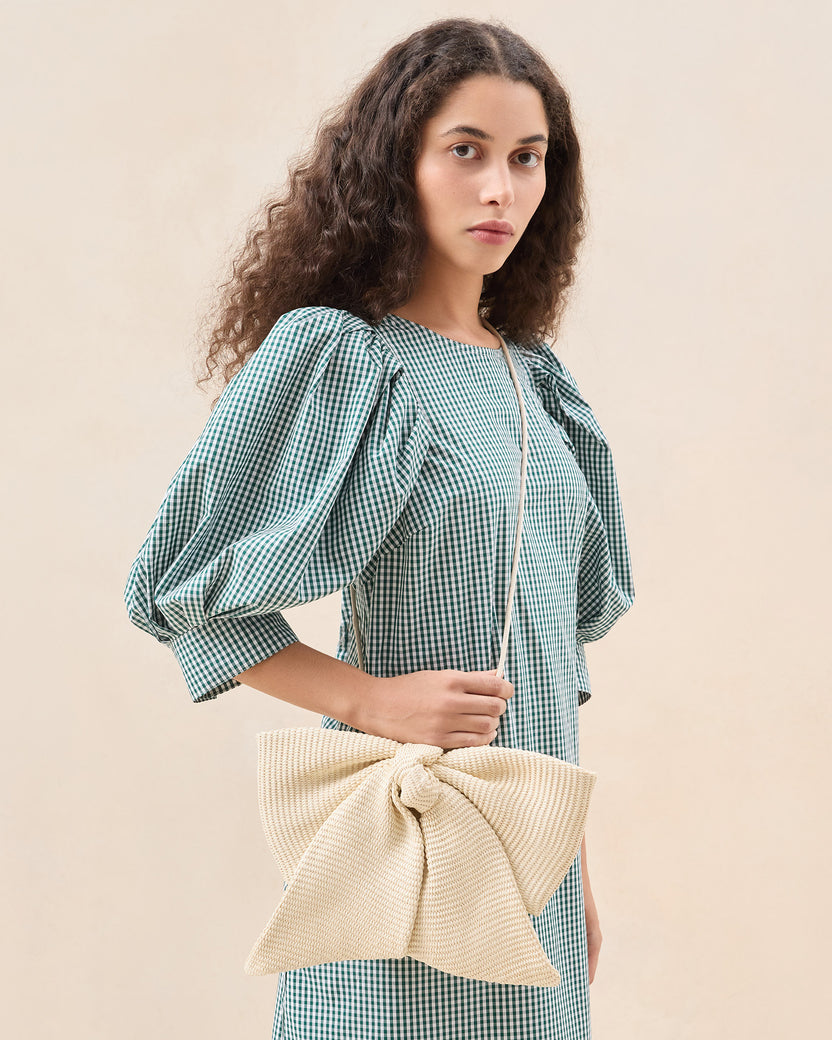 Violet Black Satin Bow Crossbody l Crossbodies l Handbags