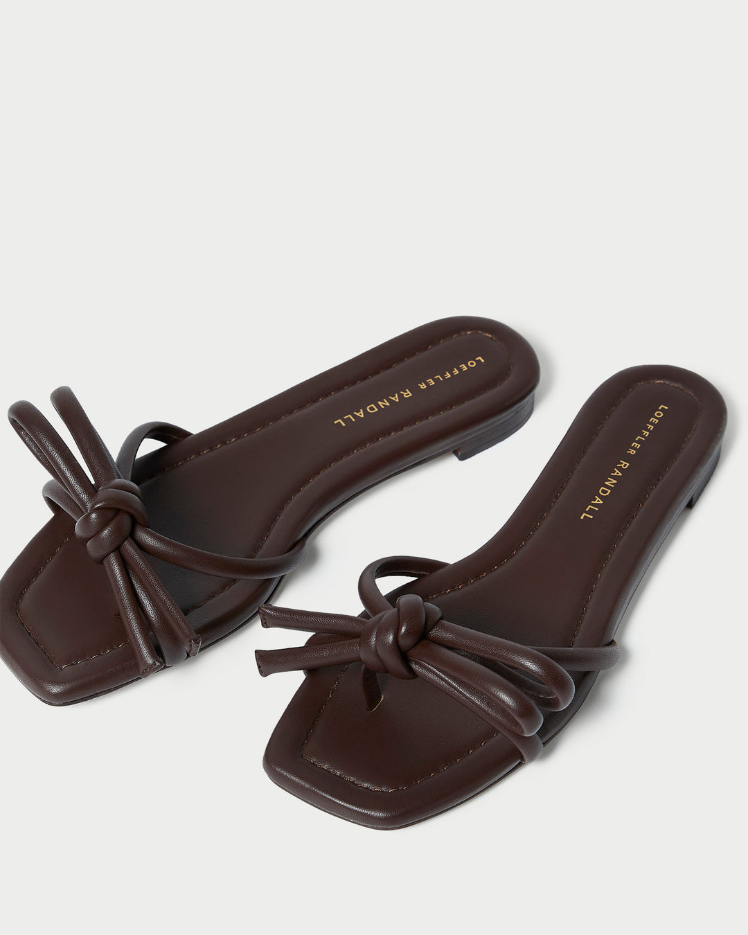 Loeffler Randall | Hadley Timber Brown Bow Sandal l Flat Sandals l Footwear