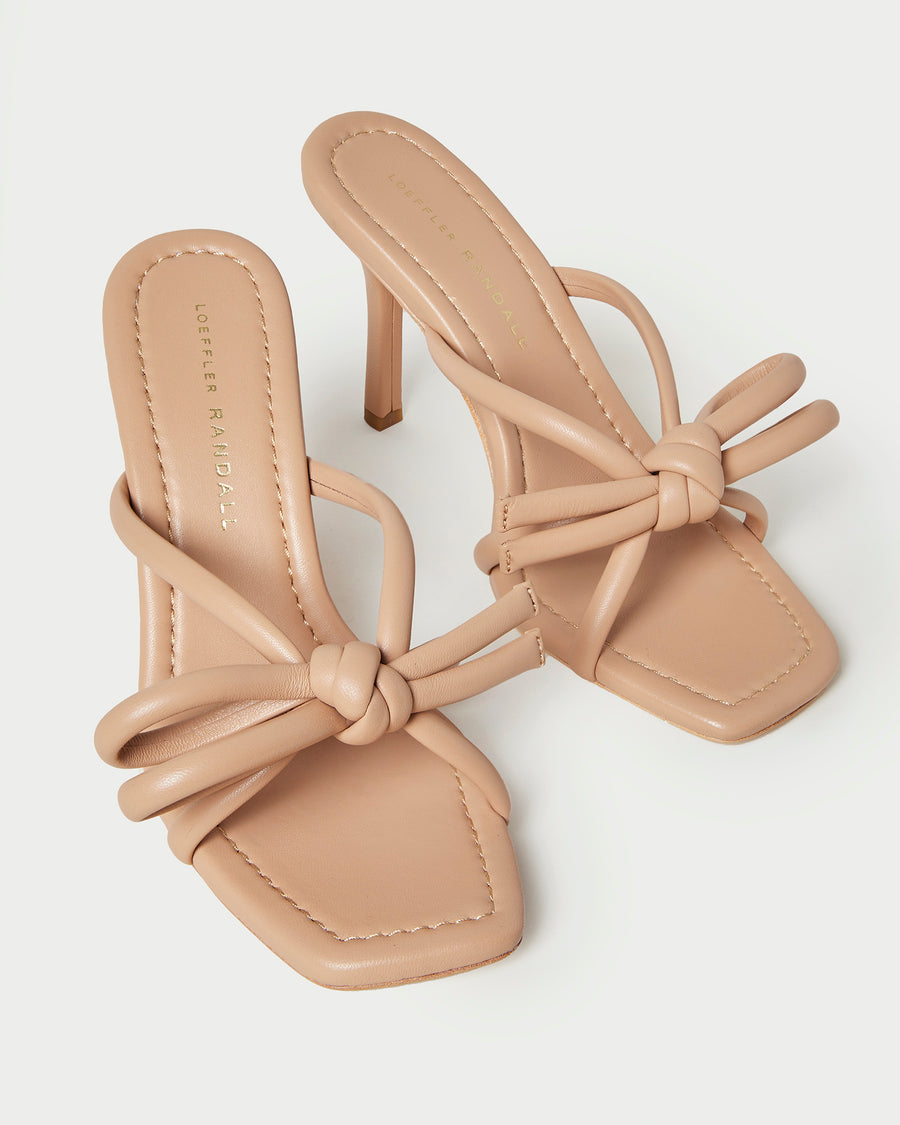 Margi White Bow Heel I Heeled Sandals I Footwear